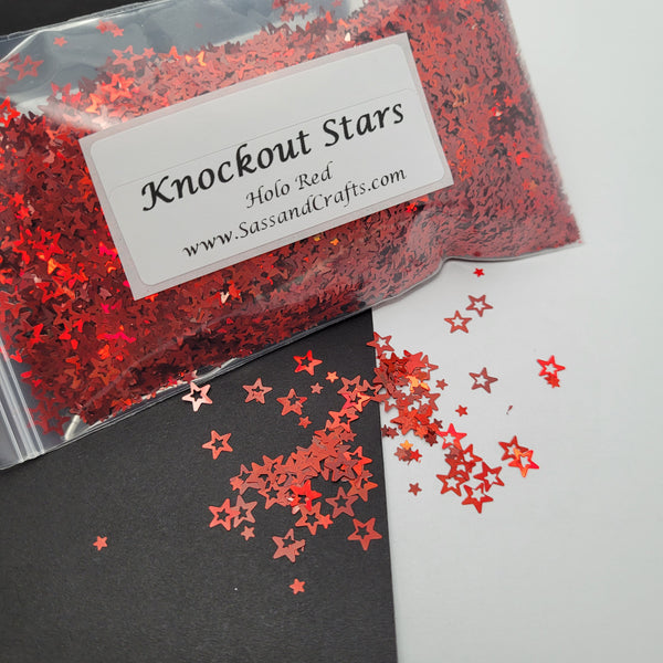 Knockout Stars Holo Red 5 Point - 1 oz – Sass & Crafts, LLC