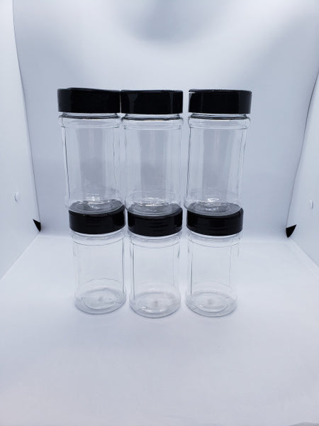 Shakers with Black Flip-Top Cap – Sass & Crafts, LLC